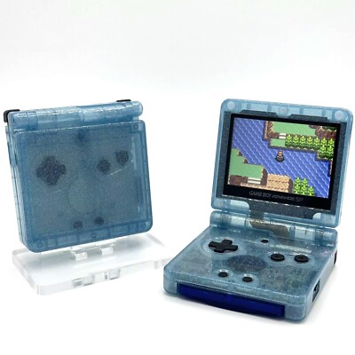 Gameboy Advance SP AGS-001 or IPS Clear Blue Crystal *Glass Lens & New ...