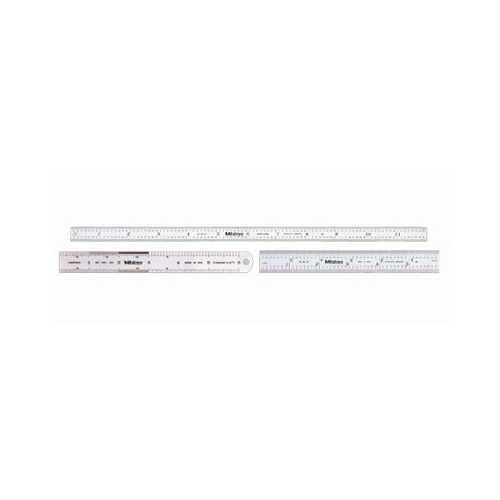 Mitutoyo Series 182 Steel Rulers, 12 In, Wide, Stainless Steel, Inch ...
