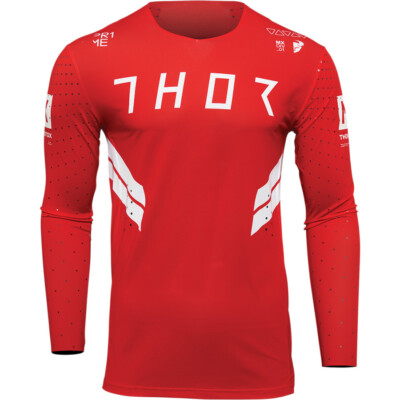 THOR PRIME JERSEY MOTOCROSS MX - HERO RED / WHITE | eBay