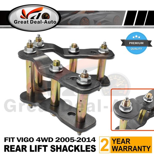 Rear Extended Lift Up Greasable Shackles 2" inch fit Hilux Vigo 05+ 4WD ...