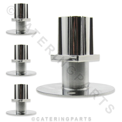 4 x 40mm SQUARE TABLE LEG ADJUSTABLE FEET FOOT INSERT FOR STAINLESS ...