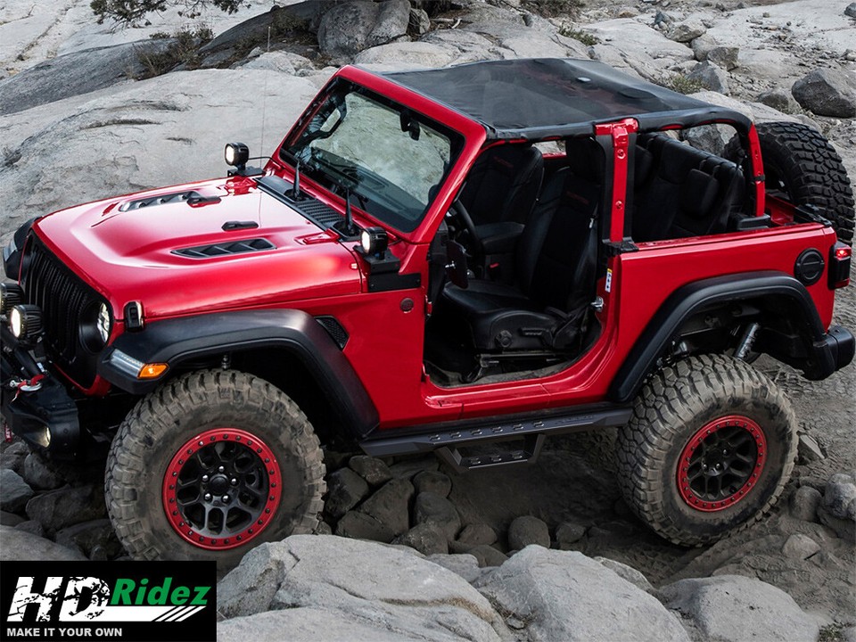 APS Black Overland Slider Drop Bar For 18-26 Jeep Wrangler JL 2Dr | eBay