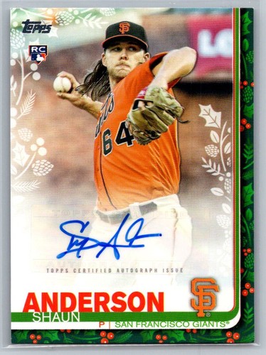 2019 Topps Holiday #WHA-SA Shaun Anderson Autograph 069/200 | eBay