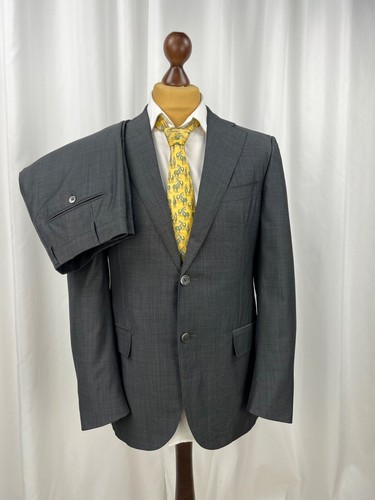CORNELIANI Amazing Gray Super 110`s Wool Solid 2 Piece Slim Suit Size ...