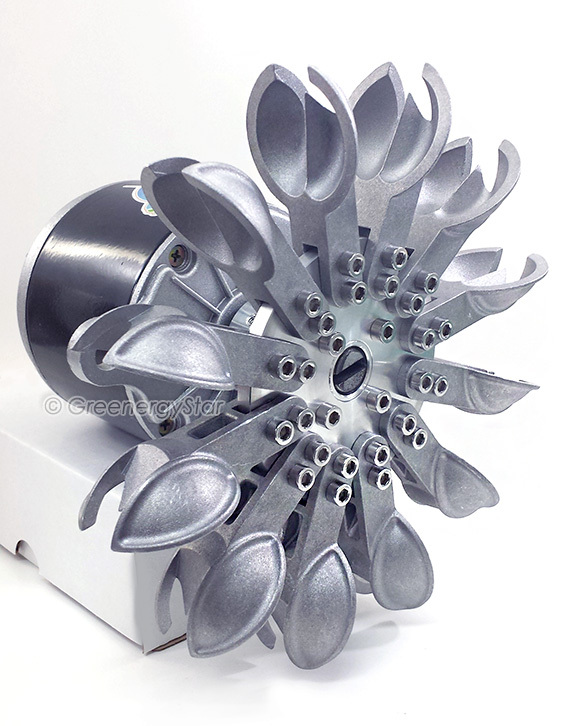 12-24V WindZilla PMA Pelton Water Wheel Adapter Micro Hydro Generator ...