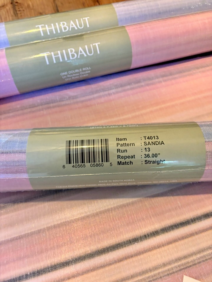 Thibaut Wallpaper T4013 SANDIA PINK 3 Double Rolls Sealed NWT | eBay