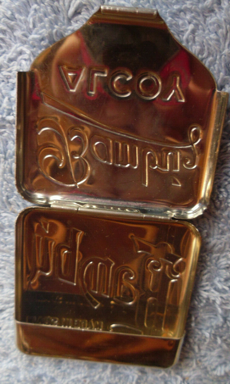 NEW VINTAGE BAMBU ALCOY METAL CASE, fits: FRENCH SQUARE / MODIANO ...