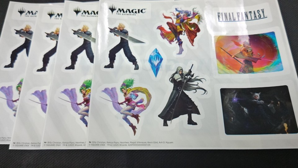 MTG FF Fantasy Starter Kit Set of 4 with Bonus Stickers Free No.PM369 ...