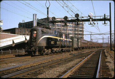 Pennsylvania Railroad PRR GG1 4917 Harrison, NJ Oct 1967 Original Slide ...