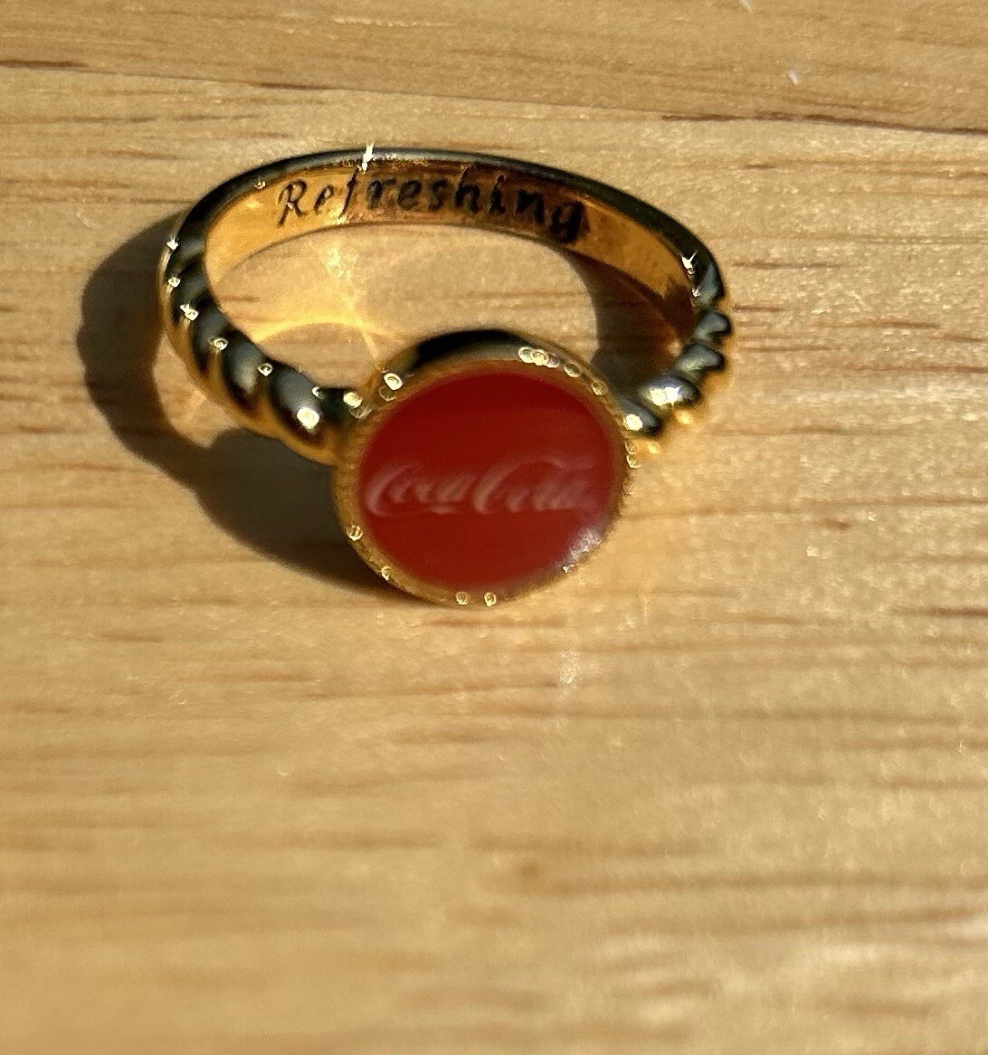 Coca Cola Refreshing Braided Gold Tone Ring (Bradford… - Gem
