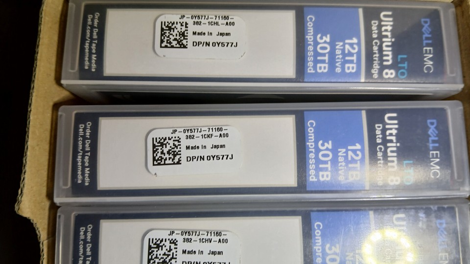 1 PIECE DELL EMC 0Y577J LTO ULTRIUM 8 DATA CARTRIDGE 12TB/ 30TB Y577J ...