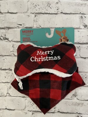 Merry Makings At Petco Check Me Out Pet Bandana & Toy Gift Set SIZE S/M ...