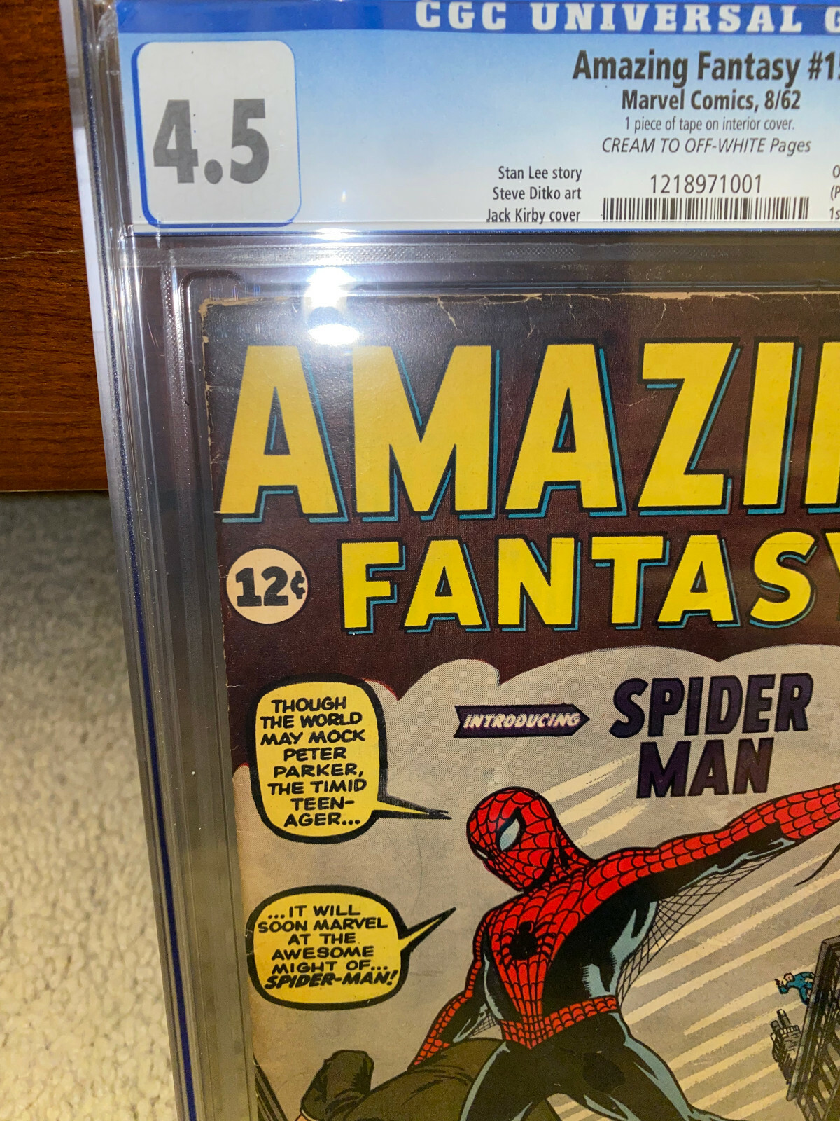 Amazing Fantasy #15 CGC 4.5 Marvel 1962 1st Spider-Man! N3 121 cm | eBay