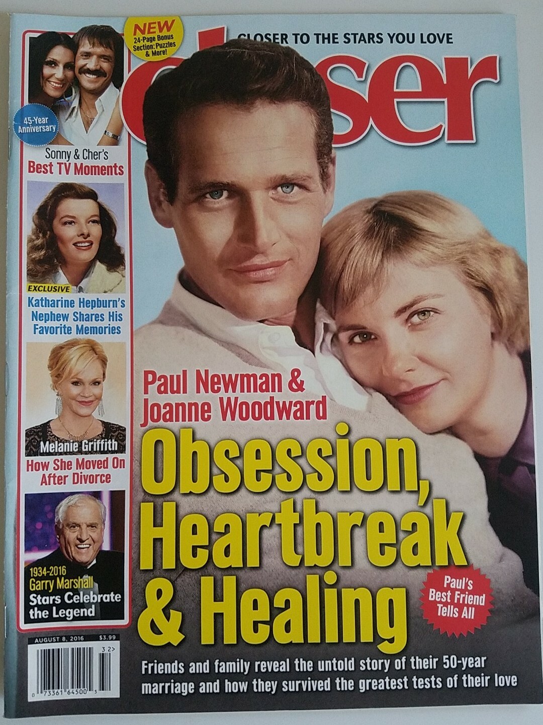 Closer Magazine August 8, 2016 Paul Newman & Joanne Woodward Sonny ...