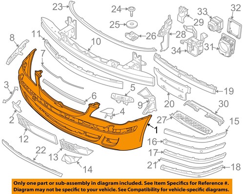 BMW OEM 06-08 750i Front Bumper Bumper Components-Bumper Cover ...