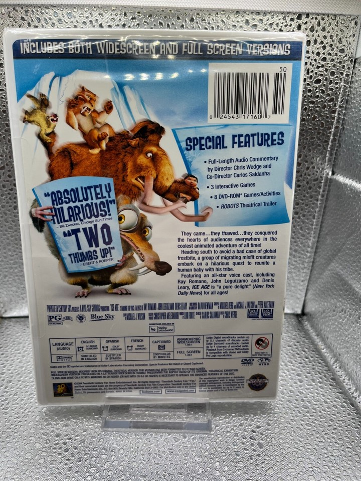 Ice Age (DVD, 2002) Full *Or Widescreen Edition Ray Romano John ...