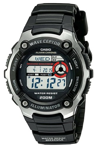 Casio - WV200A-1AV - Men's Waveceptor Atomic Watch - Black Band ...