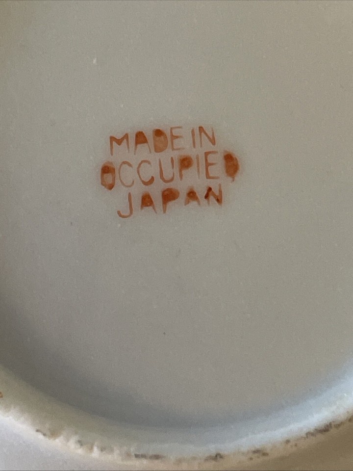 Vtg Made in Occupied Japan Small/Mini Royal Blue Gold Trim / White Cup ...