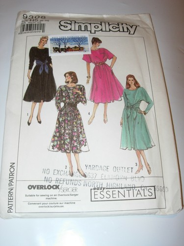 WOMENS UNCUT SIMPLICITY 9308 SEWING PATTERN DRESS MOTHER OF THE BRIDE ...