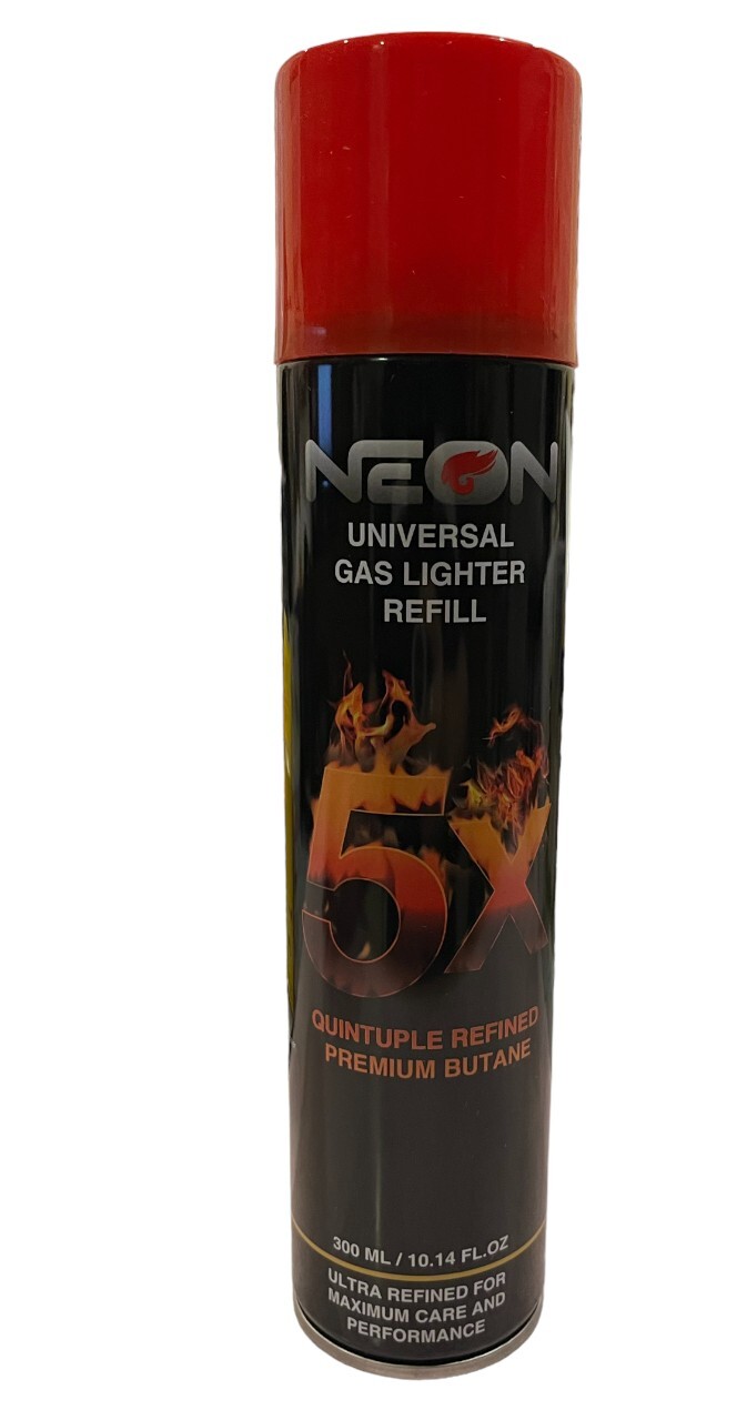 Neon 5X Refined Butane Lighter Gas Fuel Refill 300 mL Cartridge LOT of ...