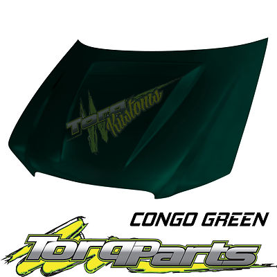 CONGO GREEN BONNET BA BF XR8 BOSS SUIT FORD FALCON 02-08 & V8 FPV HOOD ...