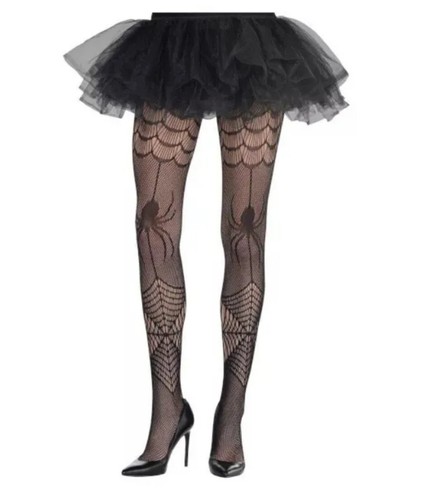 Spider Web Fishnet Stockings Tights Halloween Black Widow Sexy Adult ...