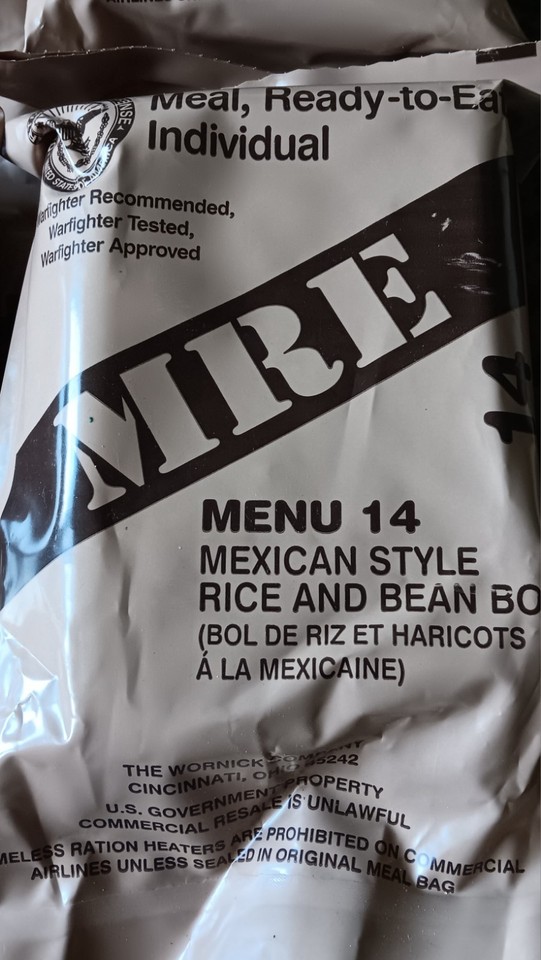 Lot of 4 US Military MRE Meals - 2025 Inspection - Menus 13, 14, 16, 19 ...