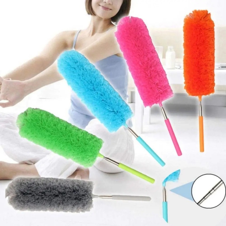 Extendable Feather Duster Telescopic Dust Brush Long Reach Handle UK ...