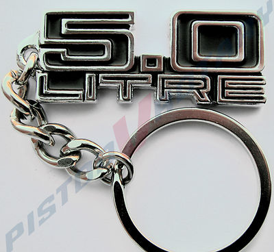 5.0 LITRE Keyring Key Chain Chrome,for HOLDEN V8 HX HZ HJ GTS MONARO WB ...