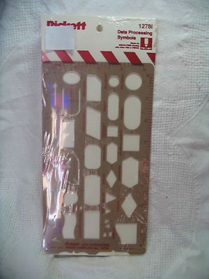 Draftying template, (c) Picket 1278l, Data Processing symbols | eBay