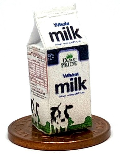 Dolls House Blue Milk Carton Small Empty Packet Tumdee Miniature ...