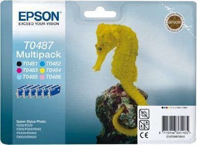 EPSON Genuine Ink Cartridges T0487 R300 RX500 RX640 R200 R220 R320 ...
