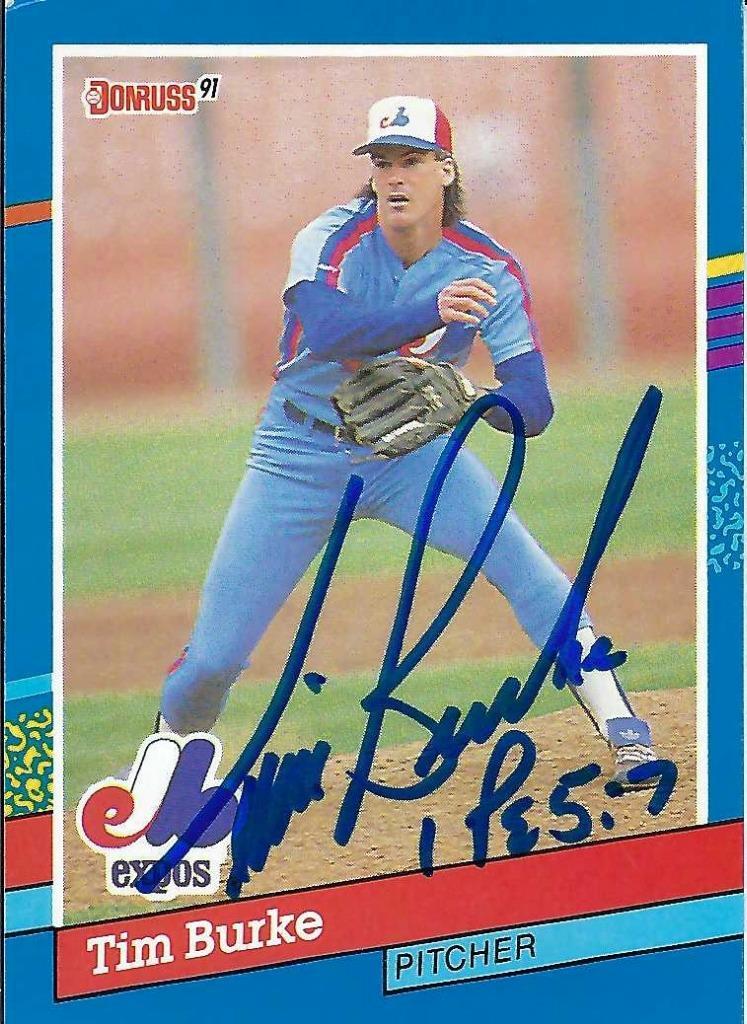 Tim Burke - Autographed 1991 Donruss Trading Card - Montreal Expos | eBay