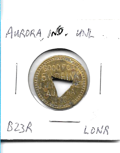 Aurora, Indiana Trade Token J.J. P---- 5¢ | eBay