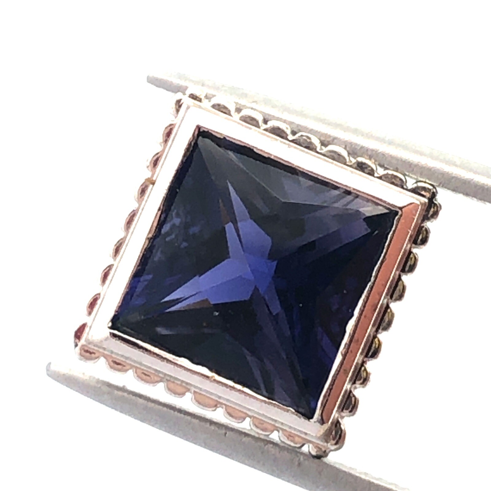Goldman Kolber GK 14K White Gold 925 Silver 2 Insert Spinel ...