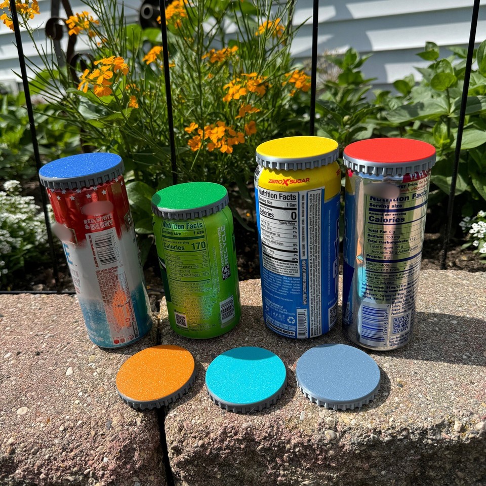 Can Cover, Beer Can Cover, Beverage Cover, Can topper, Set of 6, Bottle ...