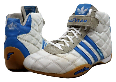 ADIDAS MONACO GOODYEAR Size 7.5 WHITE BLUE STRIPES Basketball Shoes | eBay