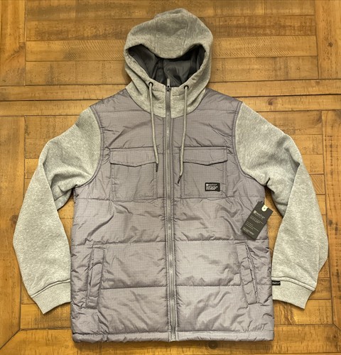 Matix Modelo Granit Gray Puffer Jacket Zip Hoodie Skateboarding Mens ...