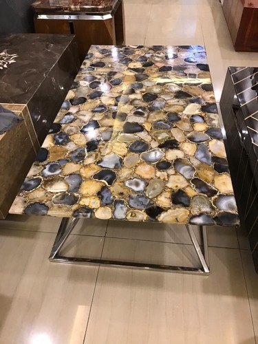 Gemstone Table Top For Living Room Decor Handmade Mosaic Stone Art ...