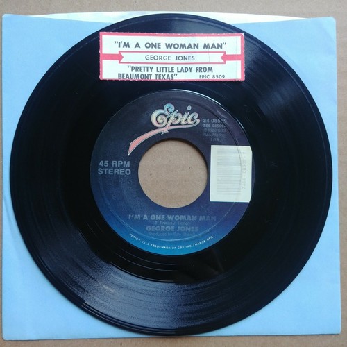 GEORGE JONES I'm A One Woman Man 45 7" COUNTRY Epic Record Vinyl 1988 ...