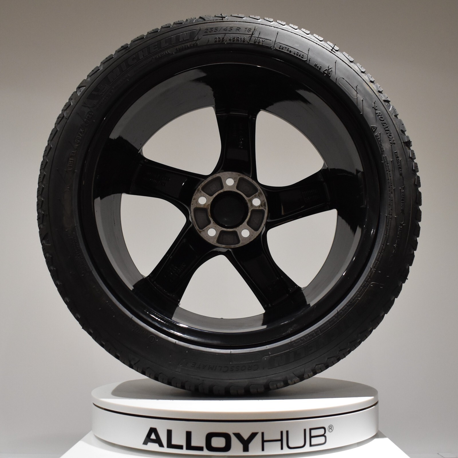 SET GENUINE VOLVO V60 S60 R-DESIGN IXION 18" GLOSS BLACK ALLOY WHEELS ...