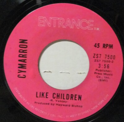 CYMARRON - "RINGS / LIKE CHILDREN" 45 RPM FROM 1971 $5 COMBINED SHIP ...