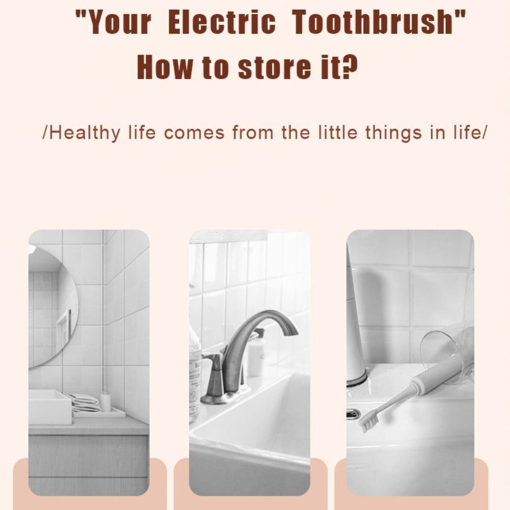 Iron Electric Toothbrush Holder Wall Mount Electric Toothbrush Shelf ...