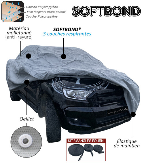 Housse Nissan Navara D21 avec Hard -top- SoftBond® : Bâche de ...