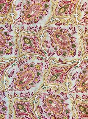 Cassandra Harper Linen Print Fabric- Paisley Garden / Multi Color 1.10 ...