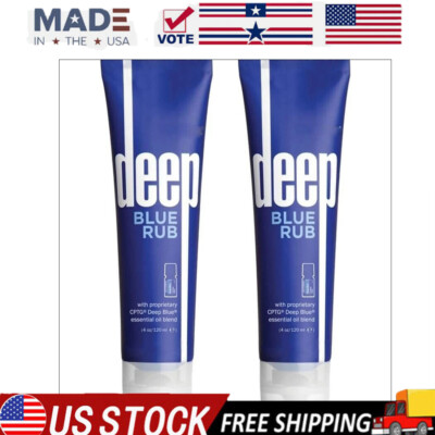 2 Pack Deep Blue Rub Topical Cream New Sealed 4oz Rub Body Cream Free ...
