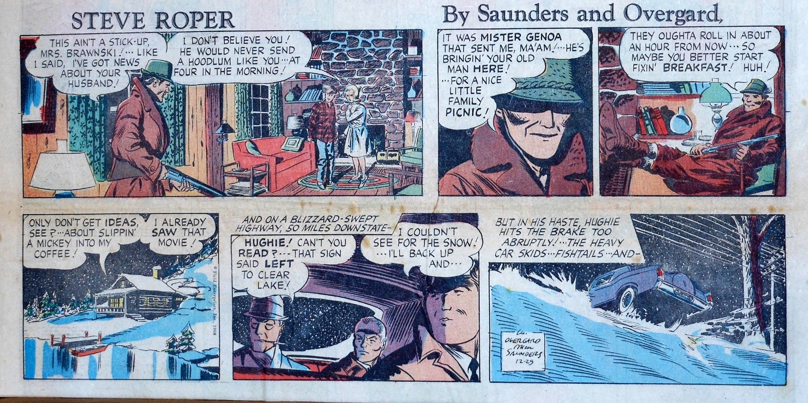 Steve Roper & Mike Nomad - color Sunday comic page - December 29, 1968 ...