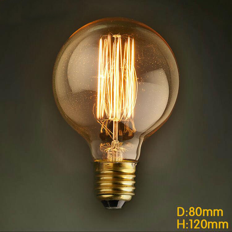 Vintage Filament Edison Bulb Industrial E27 ES B22 BC 40W 60W Retro ...