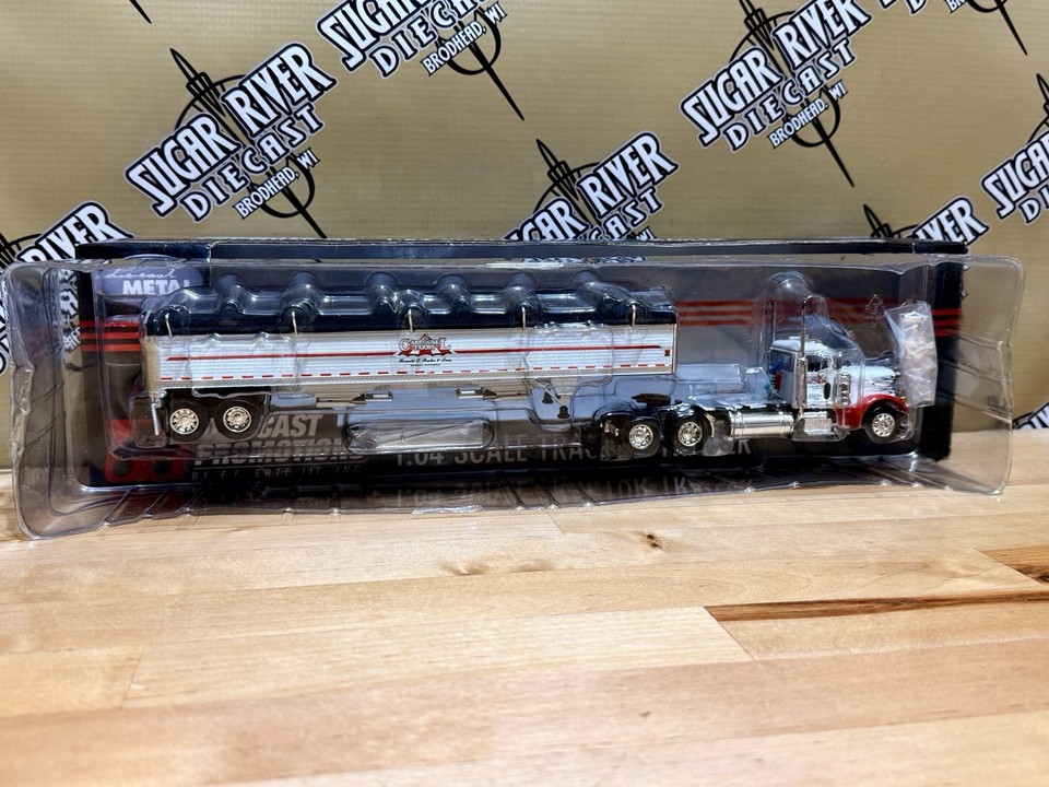 Dcp 1/64 Peterbilt Day cab Carousel Farms Grain Trailer Semi Truck Farm ...