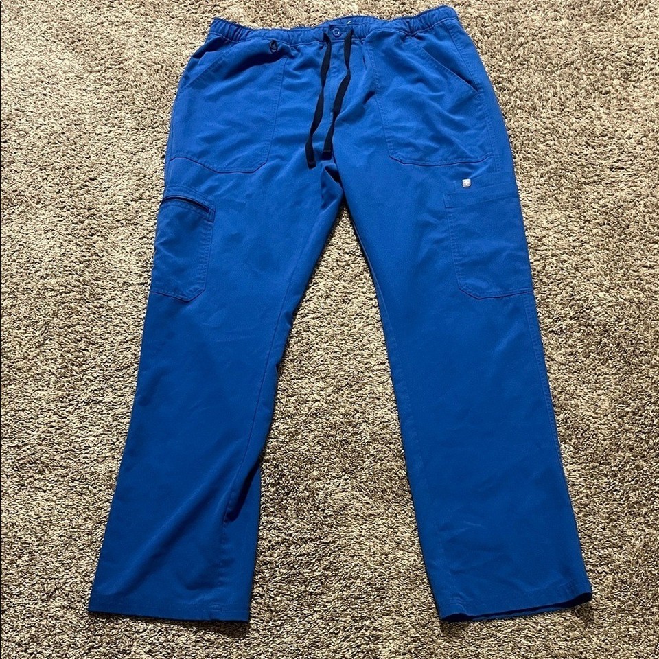 Figs Men's Royal Blue Cairo Cargo Scrub Pants XL | eBay